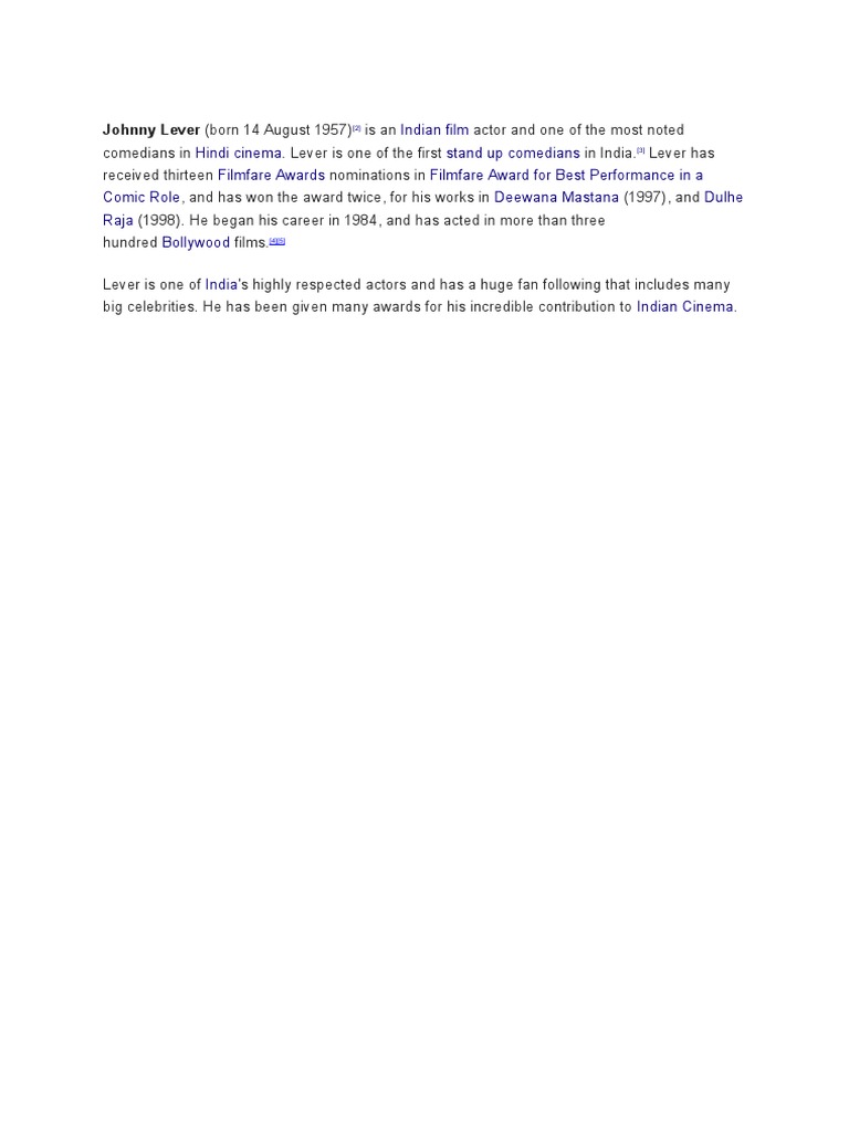 Johnny Lever | PDF