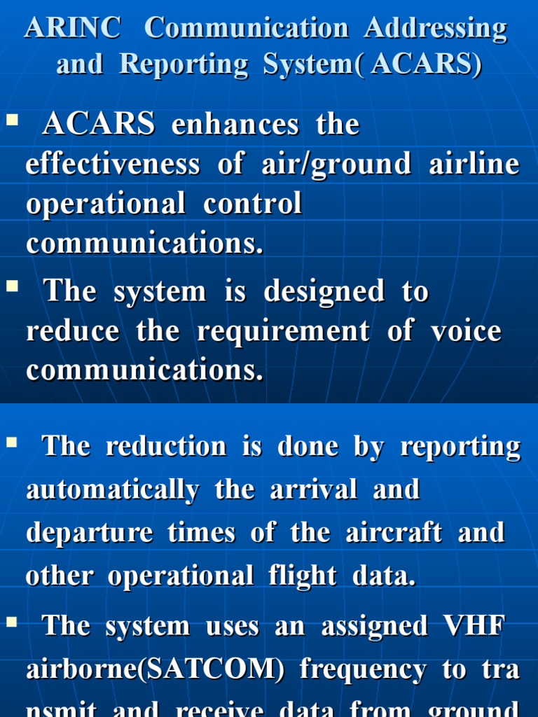 ACARS for Airline Operations | PDF | Computers