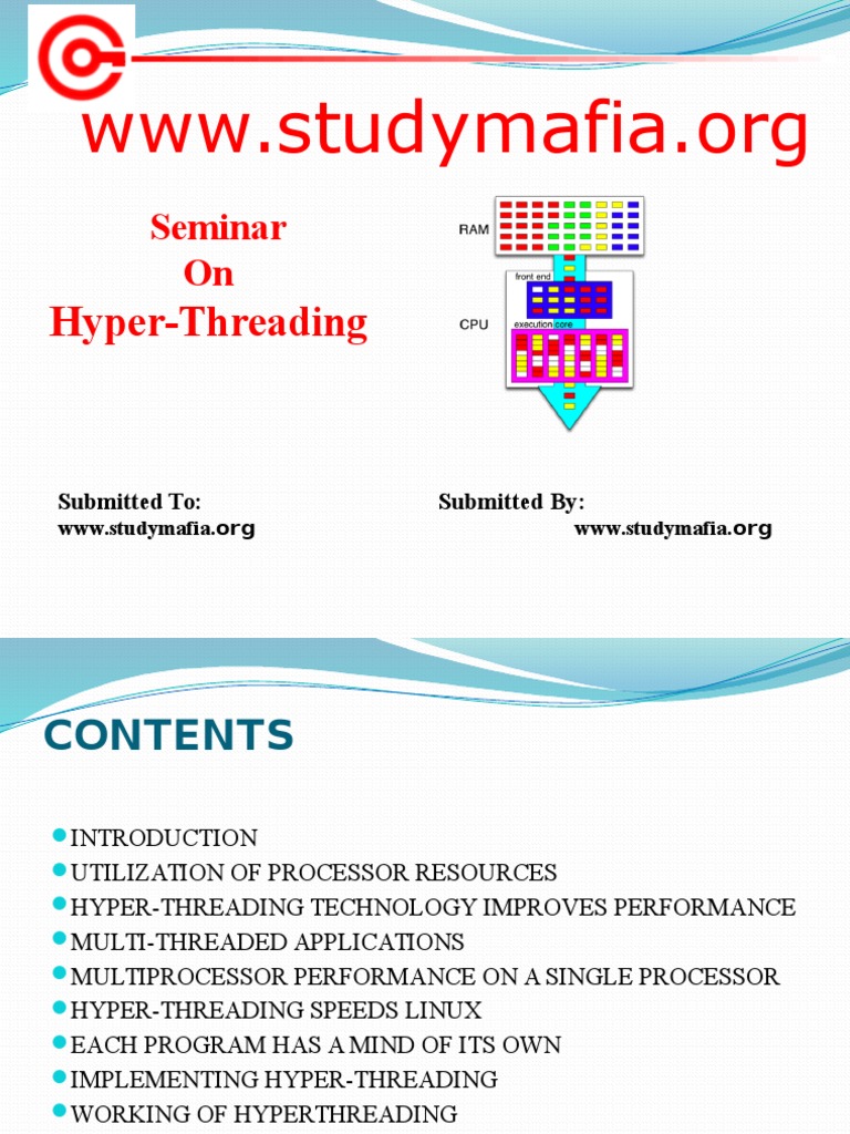 Mech Hyper Threading | PDF | Thread (Computing) | Central Processing Unit