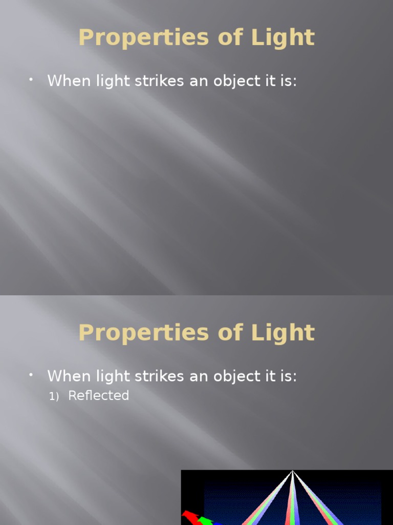 Effects of Light on Different Materials | PDF | Language Arts ...