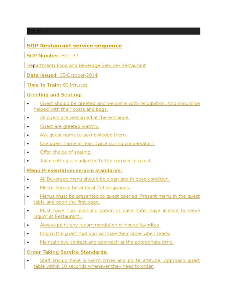 Sop Restaurant | PDF | Hors D'oeuvre | Tableware