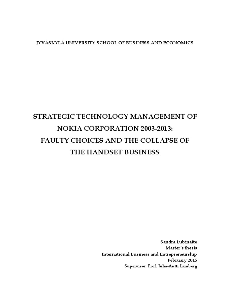 Nokia's strategic failures led to collapse | PDF | Nokia | Smartphone