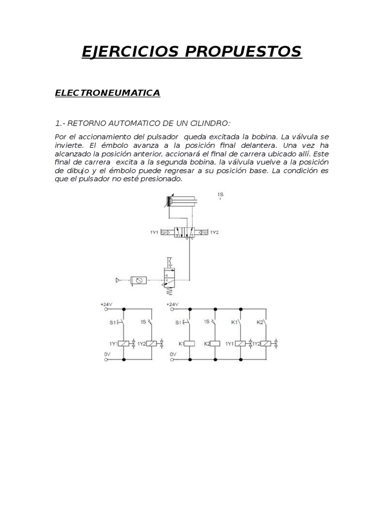 Ejercicios Resueltos de Electroneumática | PDF | Relé | Energía y recursos
