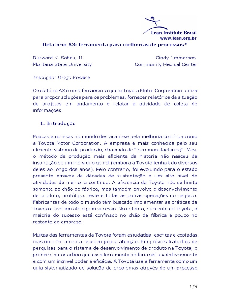 Relatório A3 | PDF
