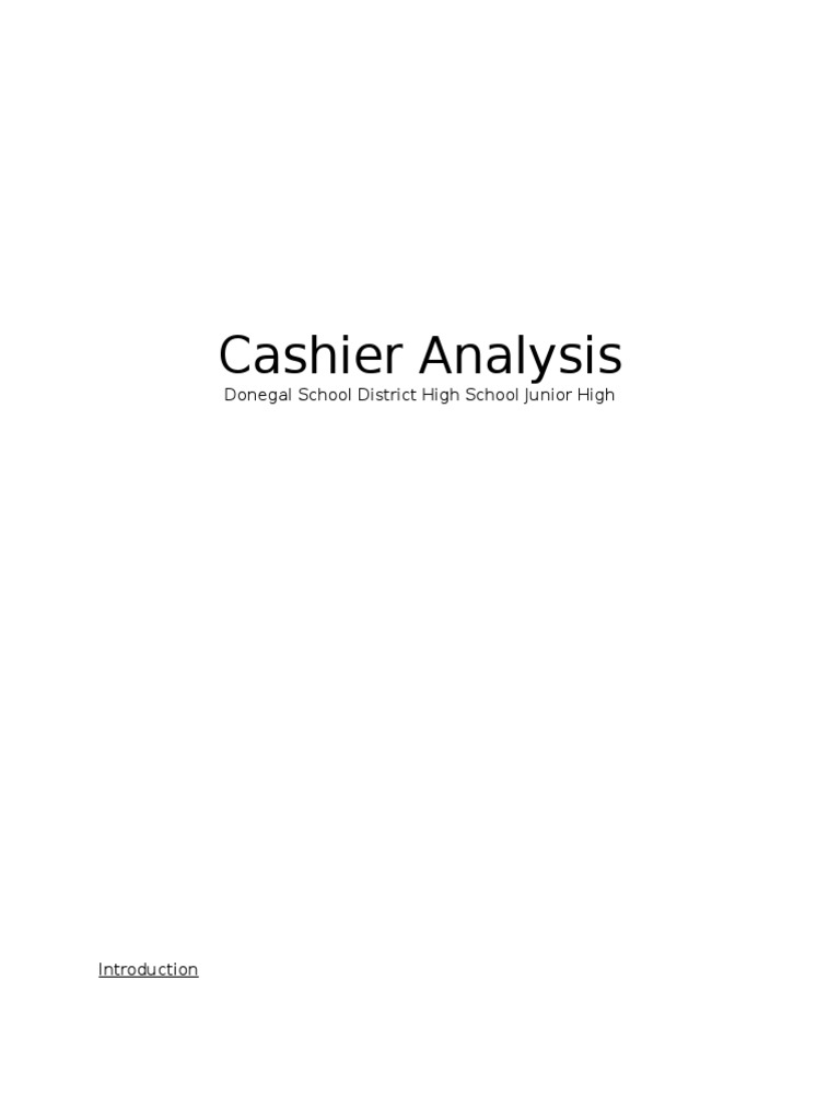 Cashier Analysis-Report | PDF | Percentage | Business