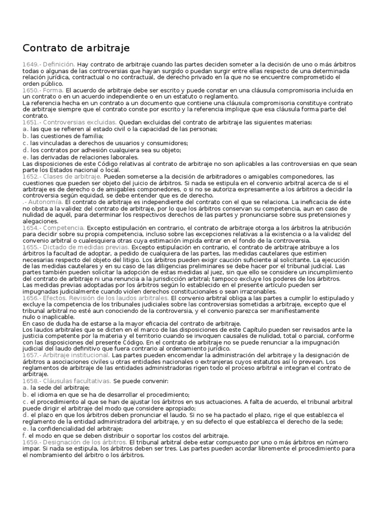 Contrato de Arbitraje | Arbitraje | Árbitro | Prueba gratuita de 30 días | Scribd
