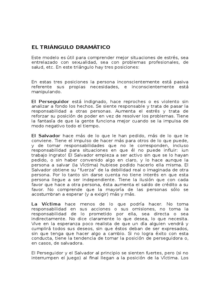 El Triángulo Dramático | PDF