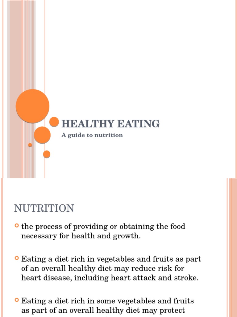 Guide to Healthy Eating and Nutrition | PDF | Wellness | Lifestyle
