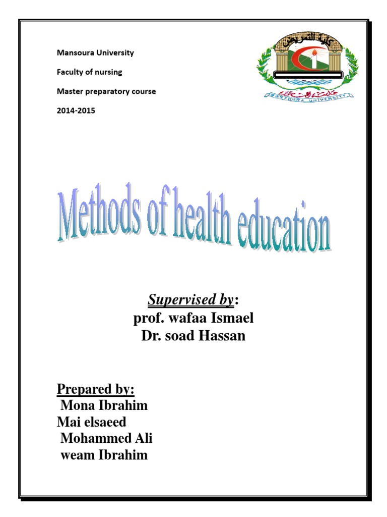 Methods of Health Education | PDF | Expert | Learning