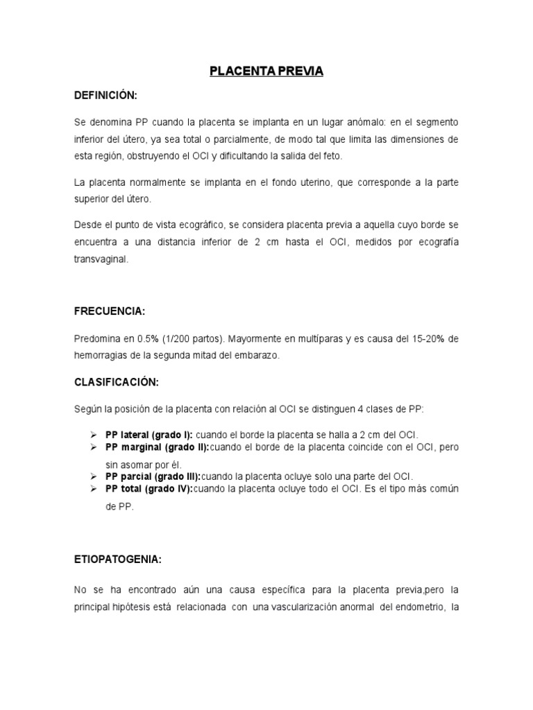 PP y DPP | PDF | Placenta | Parto prematuro