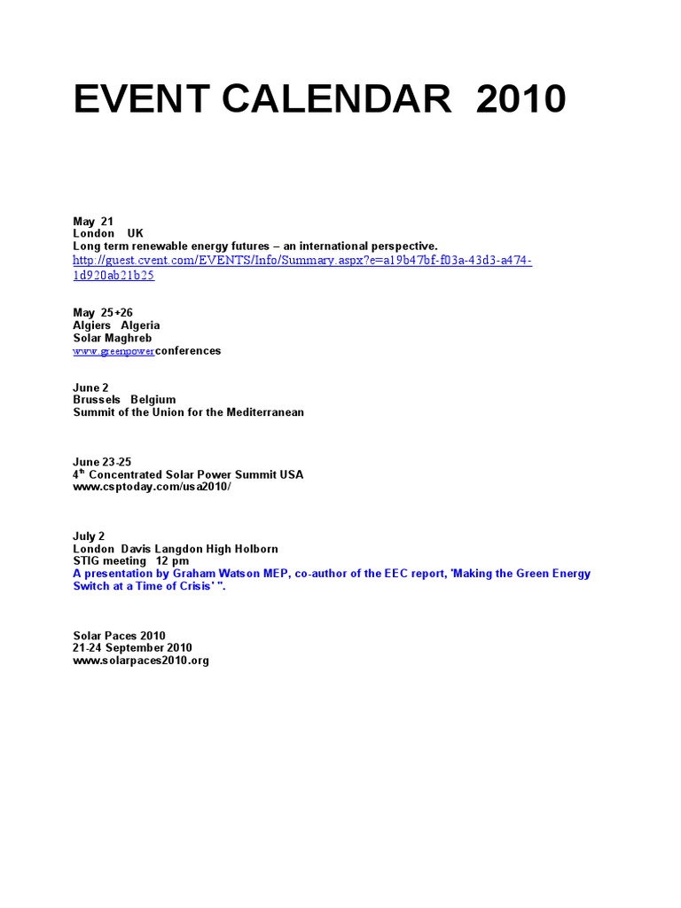 Stig Calendar | PDF