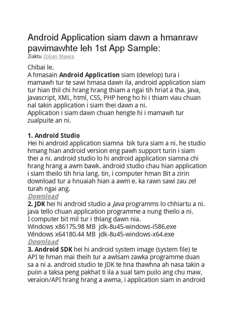 Android Application Siam Dawn A Hmanraw Pawimawhte Leh 1st App Sample ...