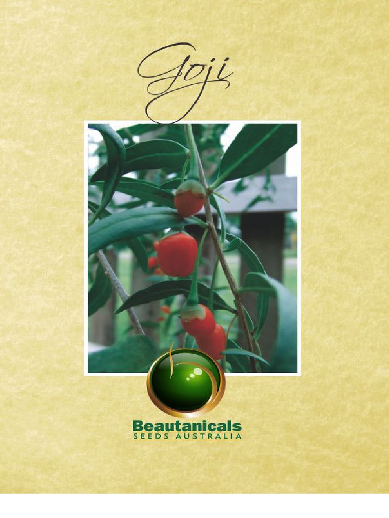 The Little Goji Book | PDF | Plants | Horticulture And Gardening