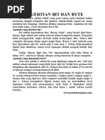 Tabel Satuan Ukuran Penyimpanan Data | PDF
