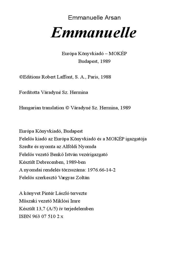 Arsan, Emmanuelle - Emmanuelle | PDF