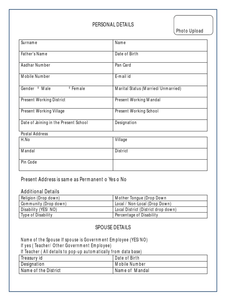 Teacher Information and Details Form | PDF | Further Education | Business