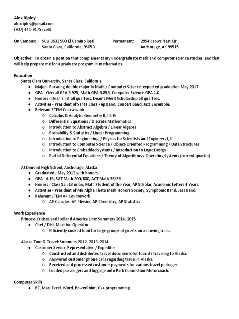 Alex Ripley Resume | PDF | Teaching Methods & Materials