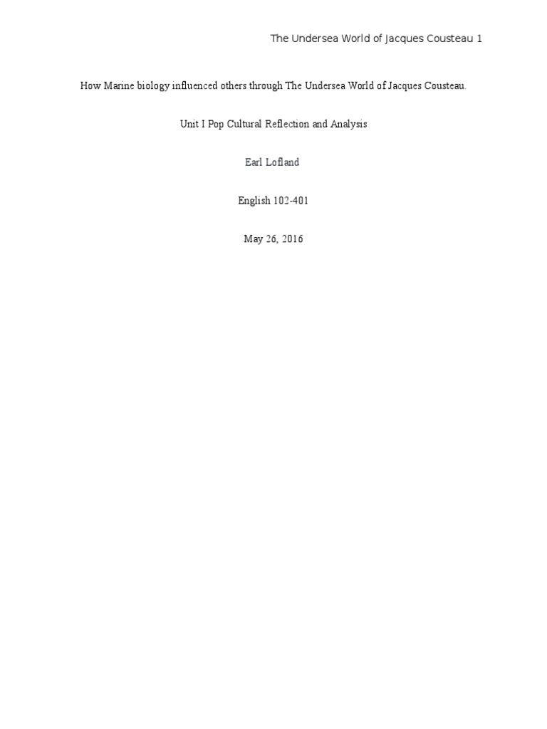 The Undersea World of Jacques Cousteau | PDF | Estuary | Sea