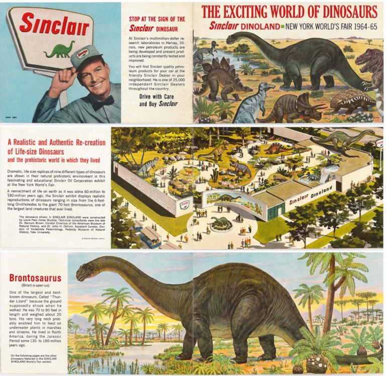 Sinclair Oil Corporation Dinoland Brochure New York World's Fair 1964-1965 | PDF | Dinosaurs ...