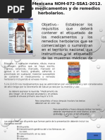NOM 072 SSA1 2012 - EtiquetadoMedic | PDF | Medicamentos con receta | Farmacia