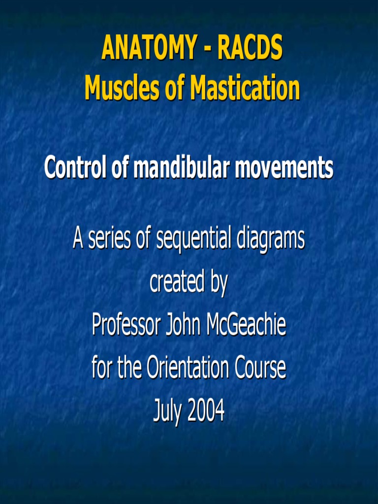 Neural Control of Mastication | PDF | Anatomy | Musculoskeletal System