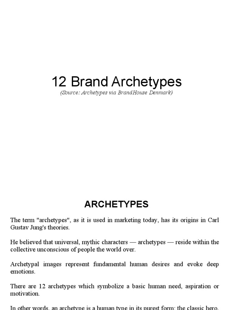 12 Archetypes | PDF | Archetype | Brand