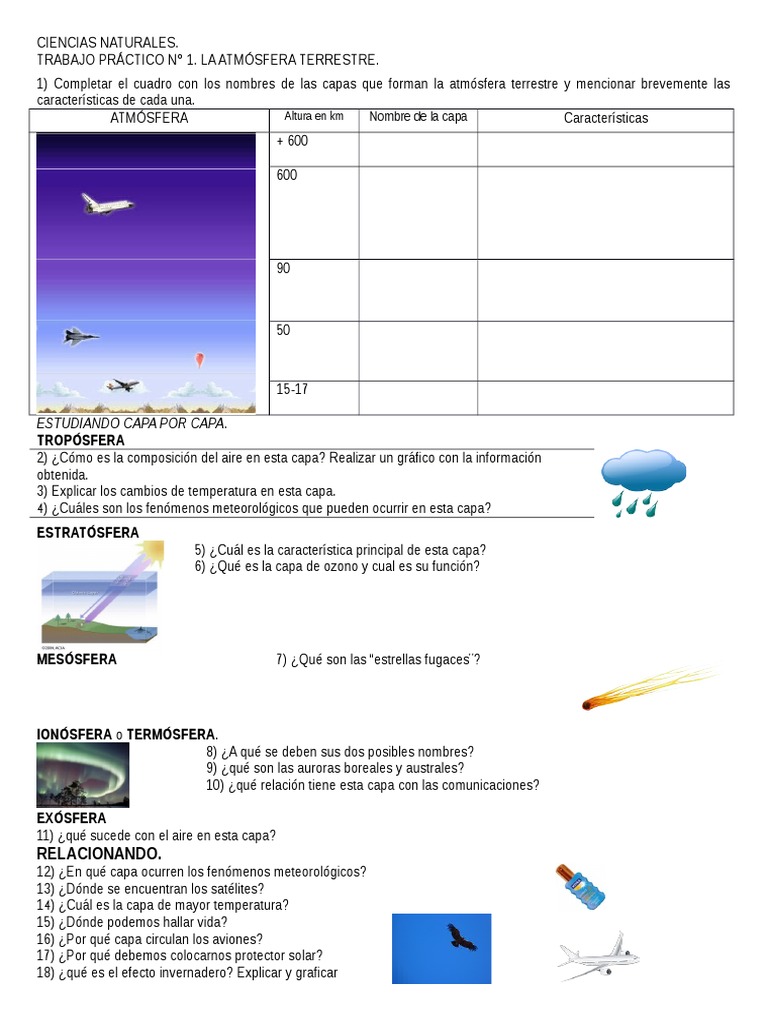 05 - Trabajo Práctico Atmósfera | PDF