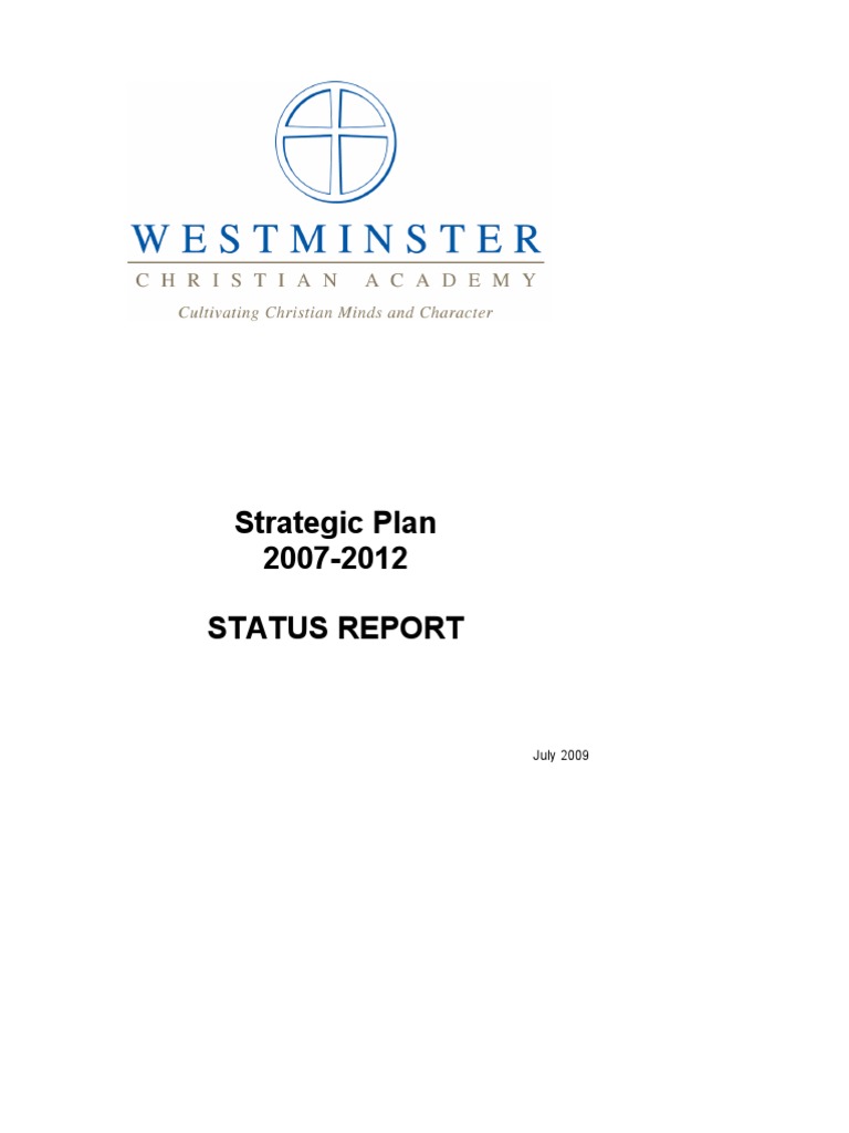 Strategic Plan Status Report July 2009 | PDF | Curriculum | Schools