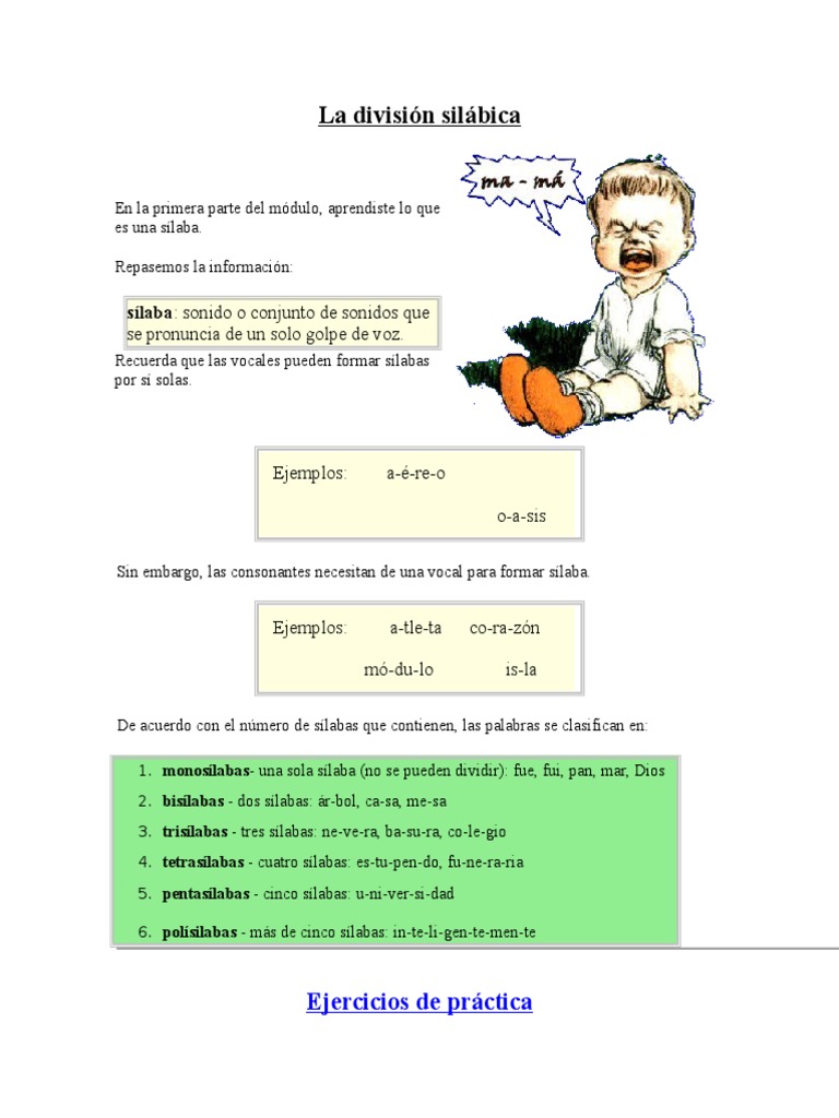 La División Silábica | Sílaba | Vocal