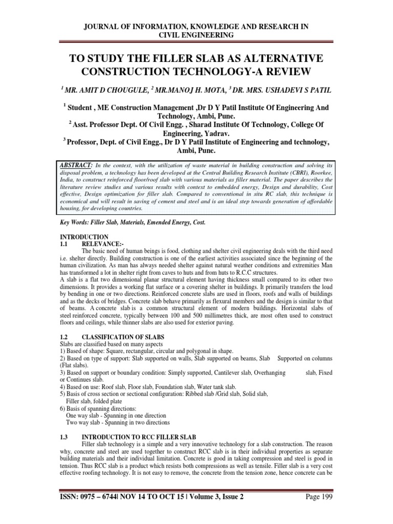 Filler Slab | Download Free PDF | Beam (Structure) | Concrete