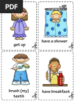 Morning Routine Flash Cards | PDF | Home & Garden