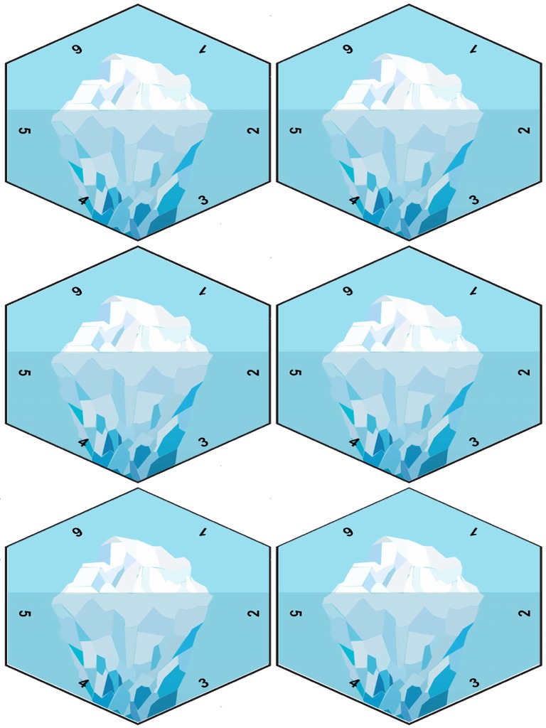 Catan Tile Template - 6 Iceberg | PDF
