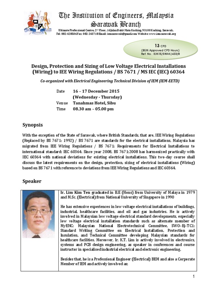 2.0. Design, Protection and Sizing of Low Voltage Electrical ...