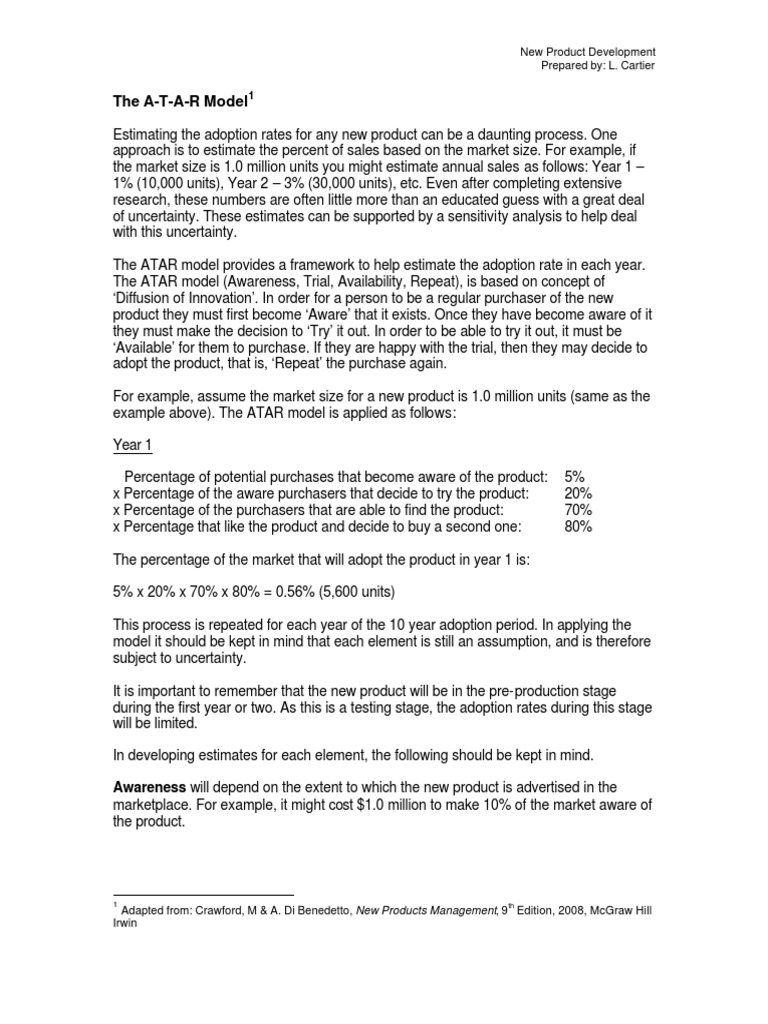 Atar Model | New Product Development | Economics