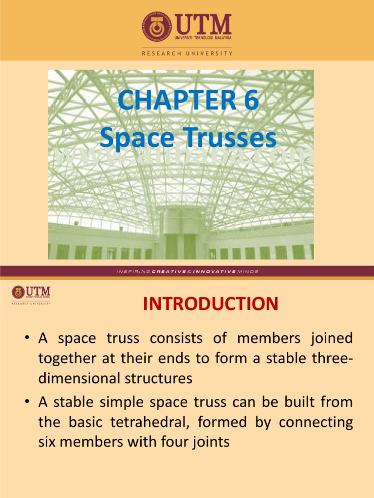 Lecture 8 Space Truss Full Page | PDF | Truss | Mechanics