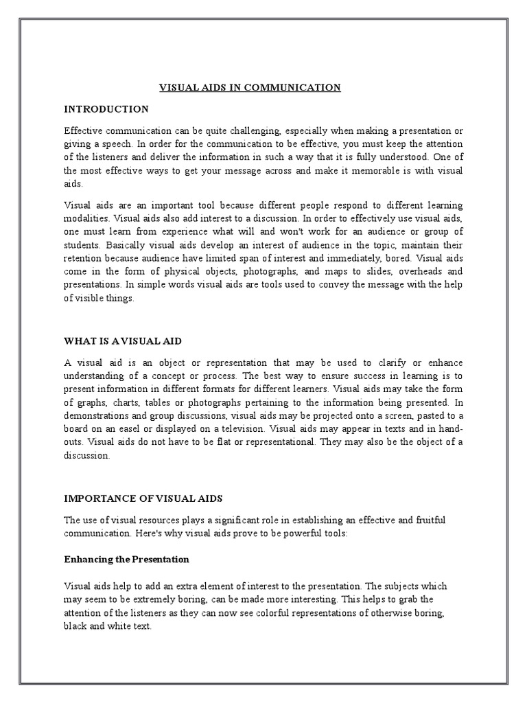 Visual Aids in Communication | PDF | Communication | Epistemology