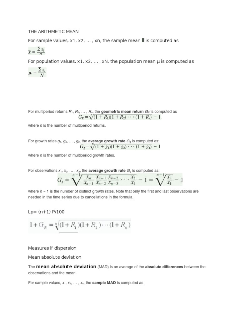 SDM 1 Formula | PDF | Normal Distribution | Standard Deviation