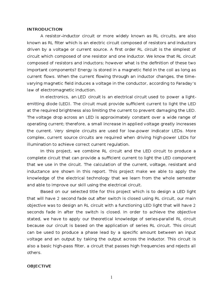 Electrical Mini Project (Partially Complete) | PDF | Electrical Network ...