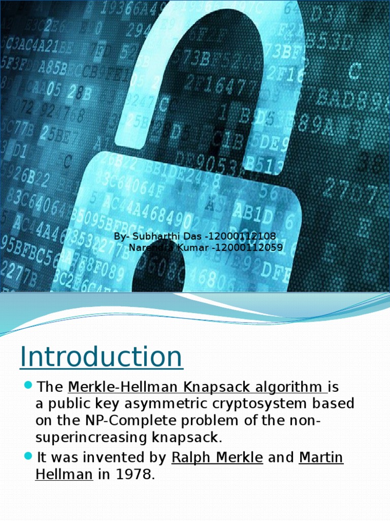 Merkle Hellman Knapsack Cryptosystem Implementation | PDF | Cryptography | Mathematical Concepts