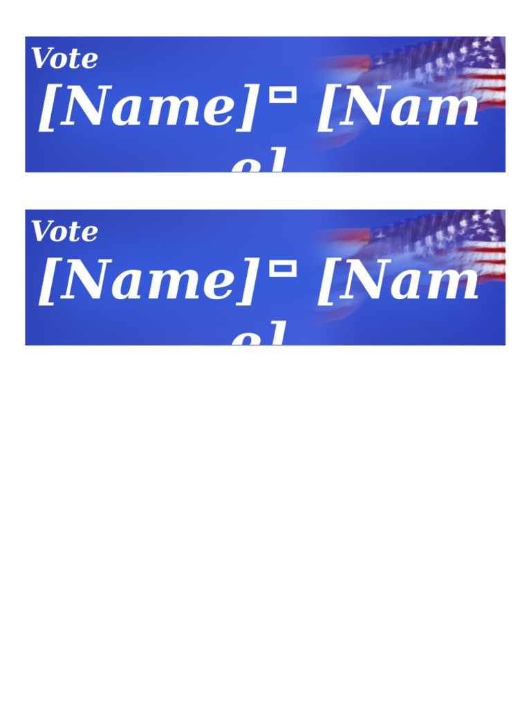 Political Campaign Bumper Stickers | PDF