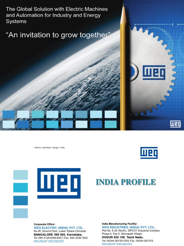 WEG Brochure | PDF | Electric Generator | Automation