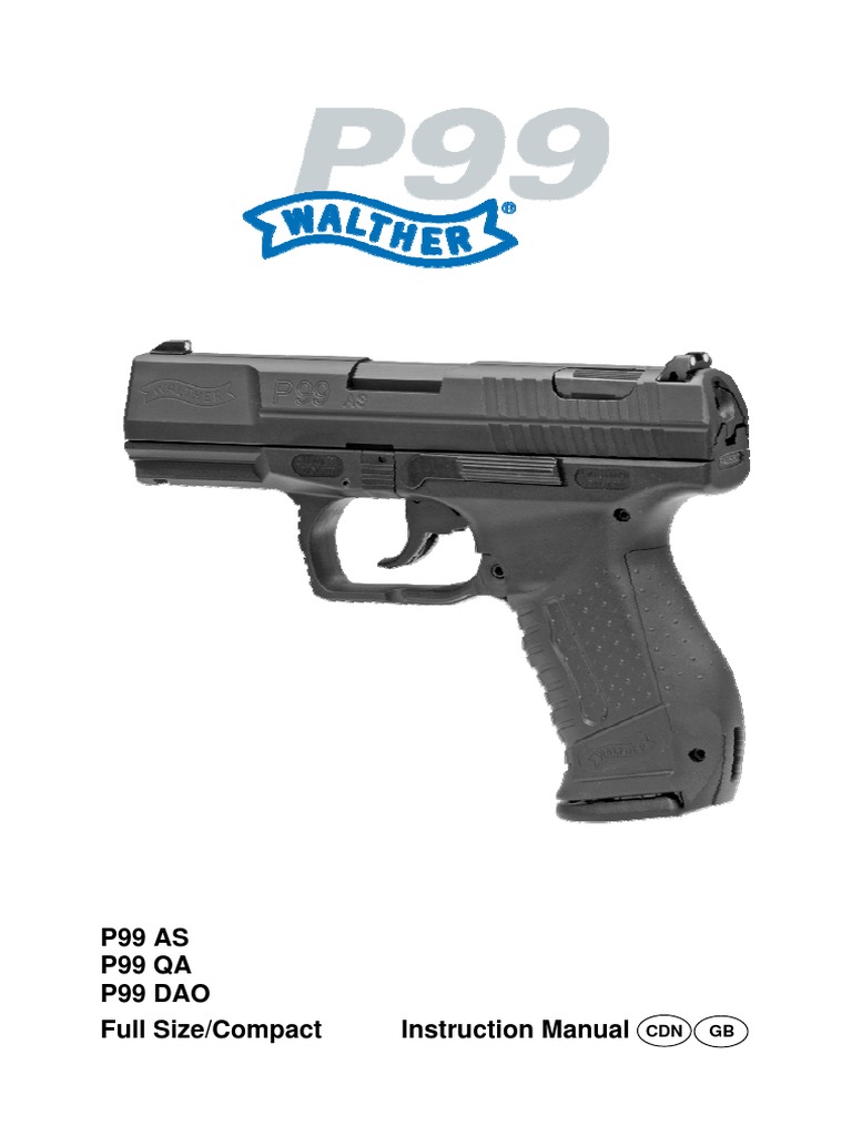 Walther P99 Manual | Trigger (Firearms) | Handgun