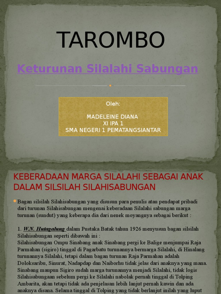 TAROMBO | PDF | Sejarah