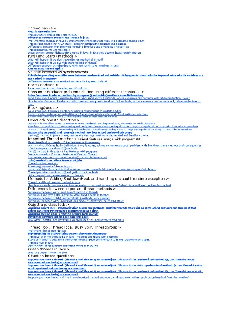 Threading Syllabus | PDF | Thread (Computing) | Java (Programming Language)