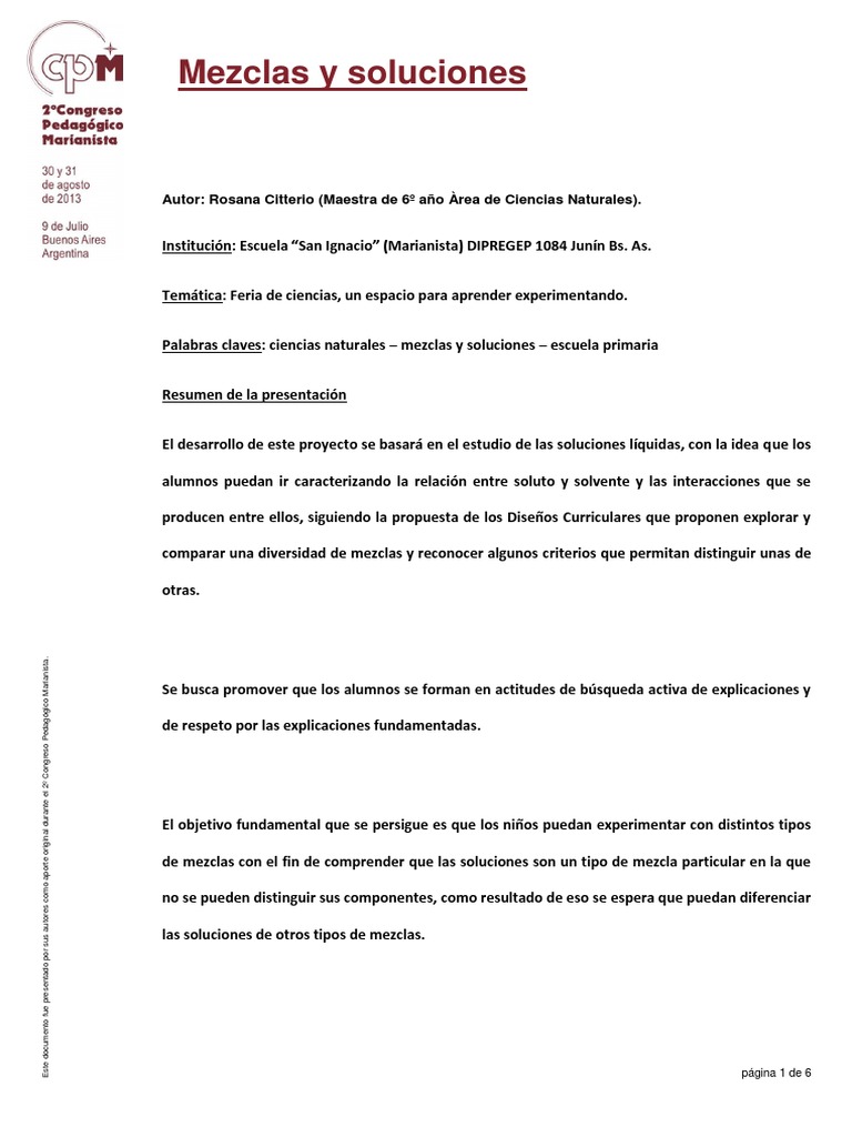 113 Mezclas y Soluciones | PDF | Mezcla | Science