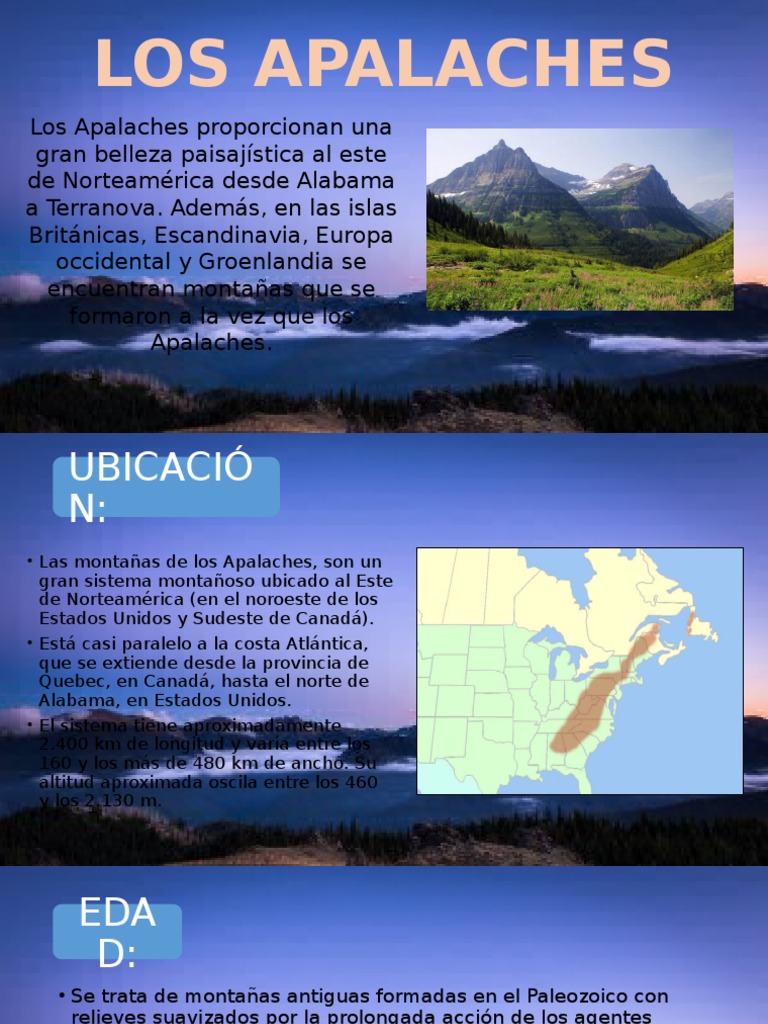 Los Apalaches | montañas Apalaches | Geomorfología