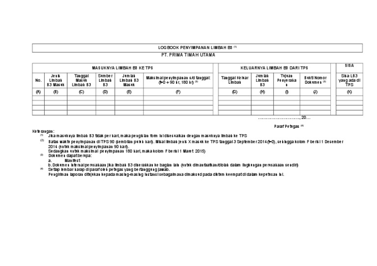 Format Logbook LB3 | PDF