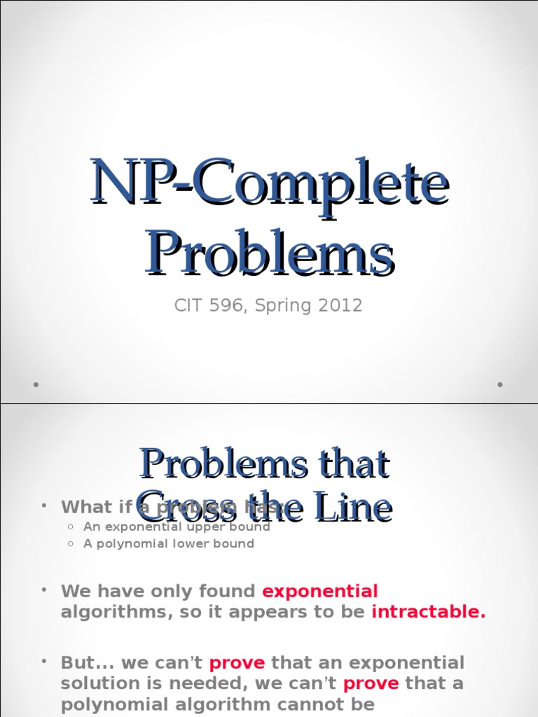 NP Complete | PDF | Time Complexity | Theory Of Computation