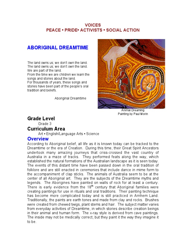 Aboriginal Dreamtime Stories for Kids | PDF | Indigenous Australians ...