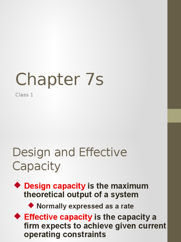 Chaptey 7 Supplement - Design and Effective Capacity | PDF | Sandwich ...